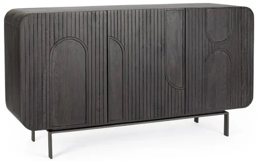 BIZZOTTO dřevěný příborník ORISSA černý 42x145 cm 0747225