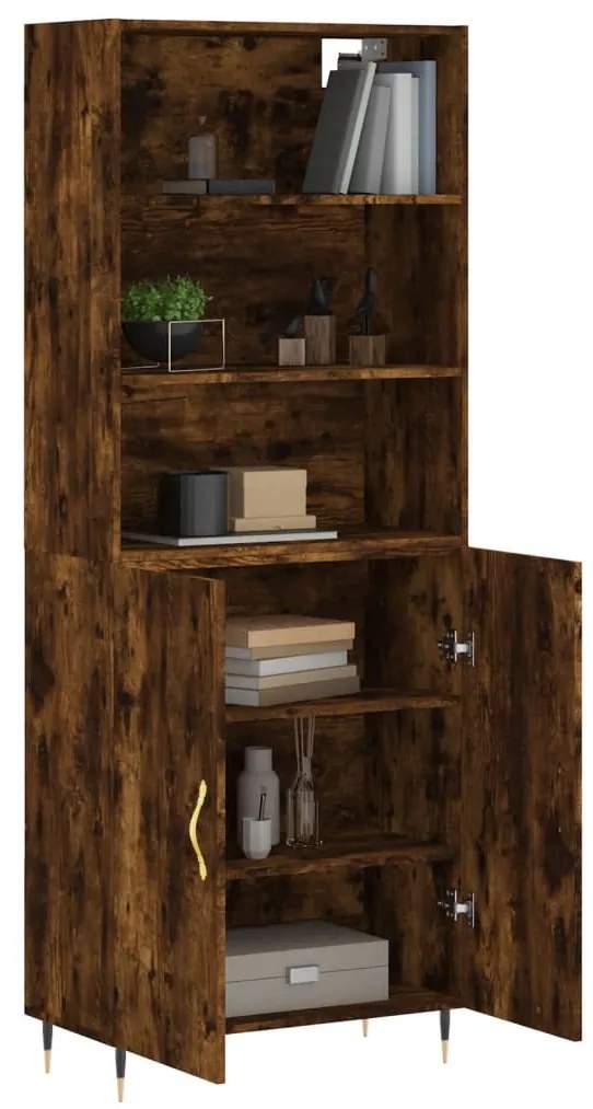 Skříň highboard kouřový dub 69,5 x 34 x 180 cm kompozitní dřevo,  3189234