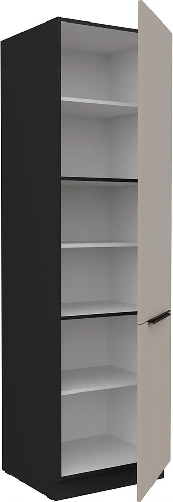 Kuchyňská linka ARIA cb | 390 cm | UNI dvířka | ANTI FINGERPRINT povrch | černá/béžová