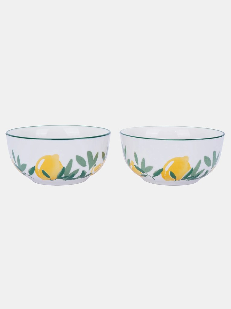 Sinsay - Keramické misky s motivem citronů 2 pack - zelená