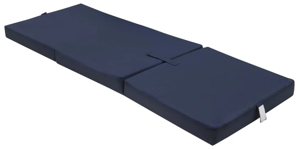 241603 vidaXL Trojdílná skládací pěnová matrace 190x70x9 cm modrá