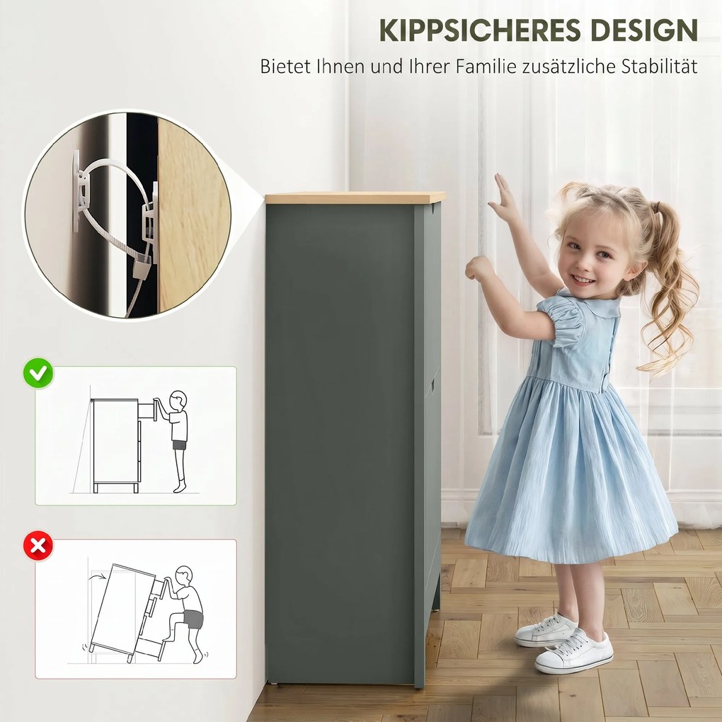 HOMCOM Botník se 2 sklápěcími přihrádkami, nastavitelná přepážka pro 8-12 párů bot, 72 x 26 x 80 cm, světle šedý