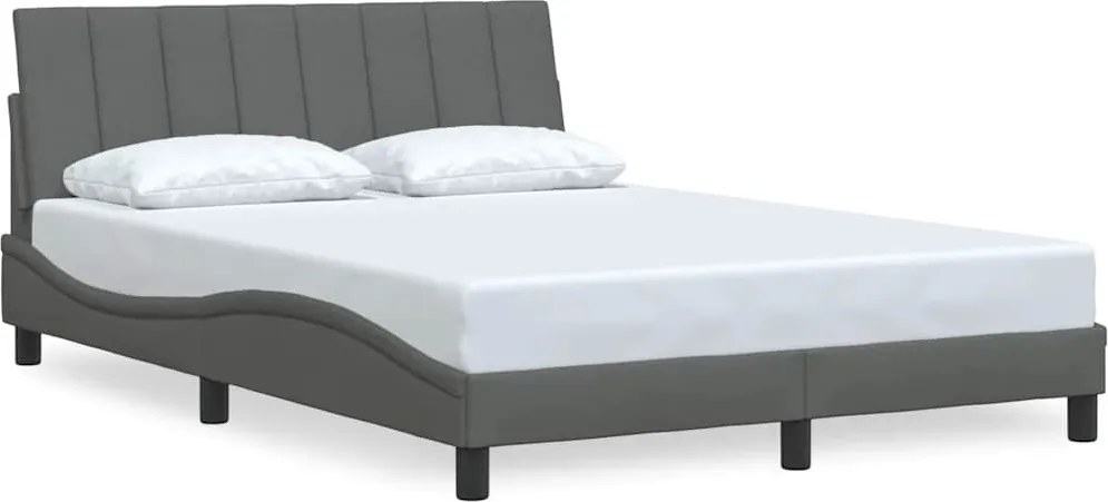 Rám postele bez matrace Hanko tmavě šedá 140 x 200 cm textil 3310392