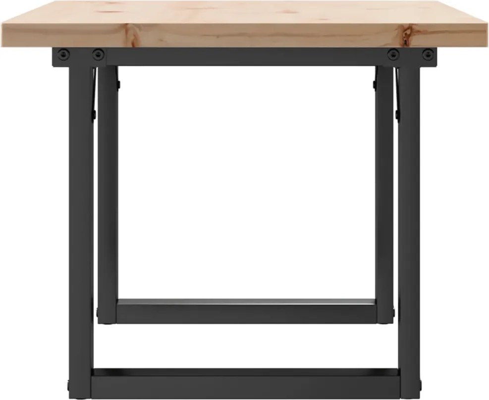 Konferenční stolek s O rámem 80x50x40,5cm borové dřevo a ocel 3282728