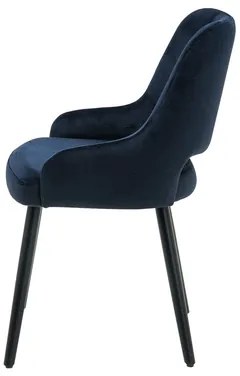 Tmavě modrá retro židle s otvorem KERSTIN