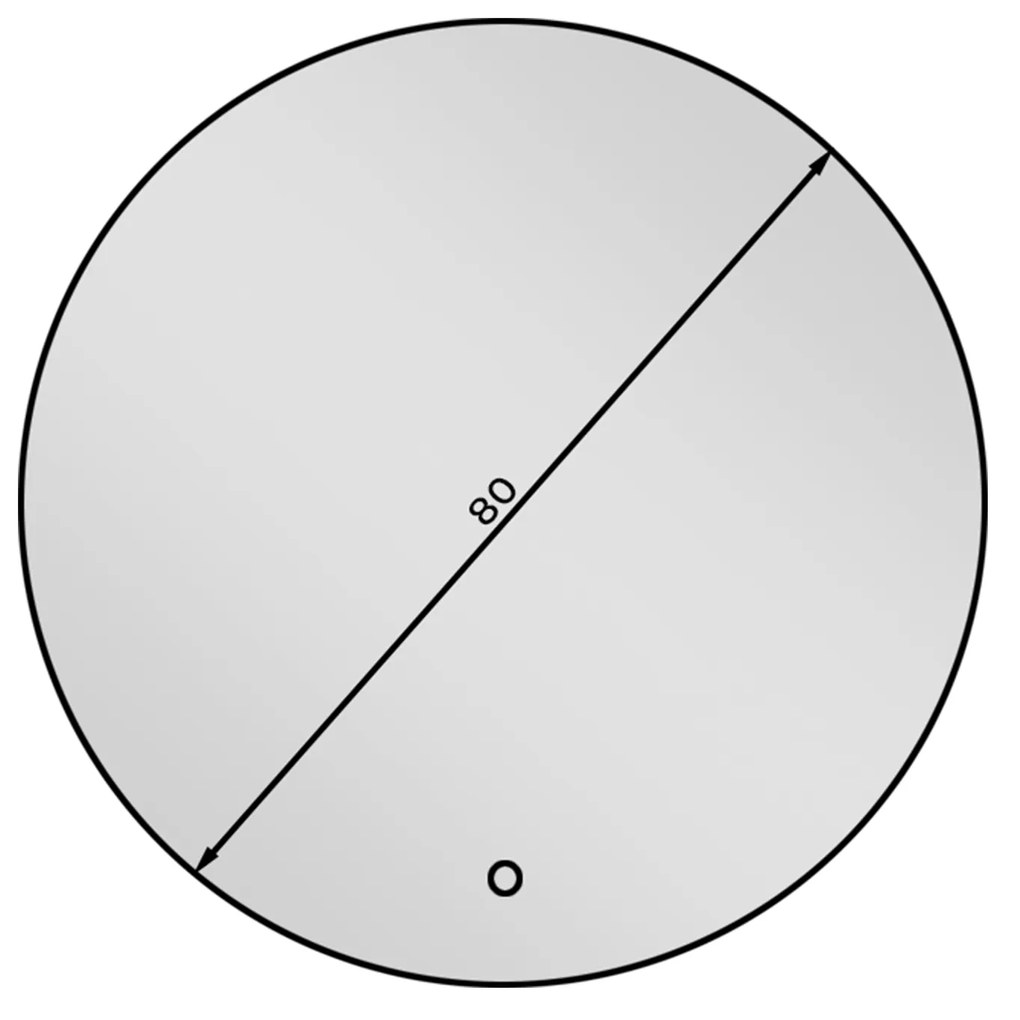 Eltap Zrcadlo Orandiu A s LED osvětlením ⌀80 cm, bílé