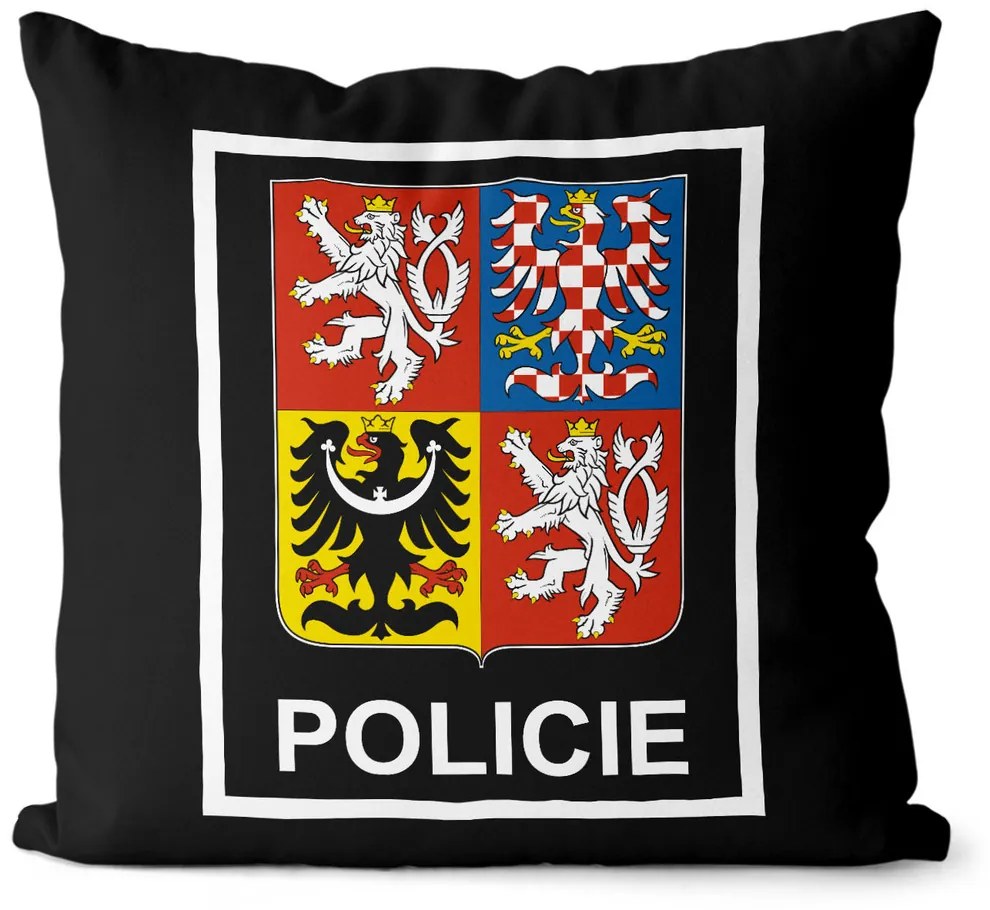 Polštář Policejní erb (Velikost: 55 x 55 cm)