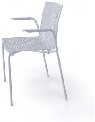 Gaber Plastová židle FULLER B s područkami Barva plastu Gaber bílá 00 Barva kostry - Gaber bílá 00