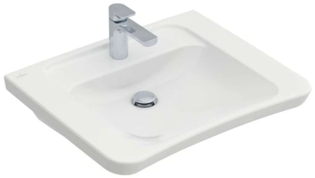 Villeroy & Boch ViCare - Umyvadlo 65x55 cm, bez přepadu, otvor pro baterii, AntiBac, CeramicPlus, bílá 517868T2