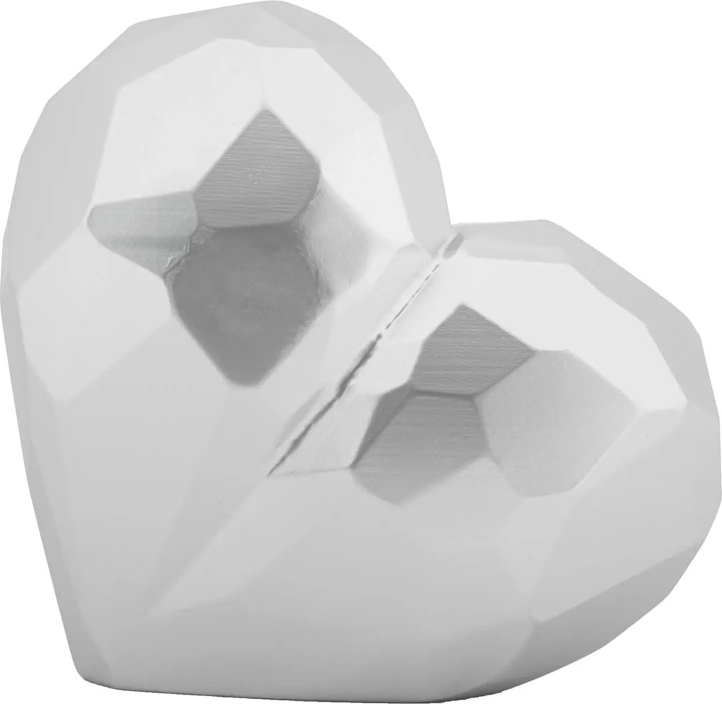Váza Heart 18 cm stříbrná
