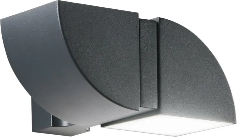 FAN LED-IDEM-AP Venkovní nástěnné LED svítidlo IDEM antracit, hliník, 8 W, 840 lm, 4000 K, IP44, 20,2 x 9 x 15,3 cm - FANEUROPE