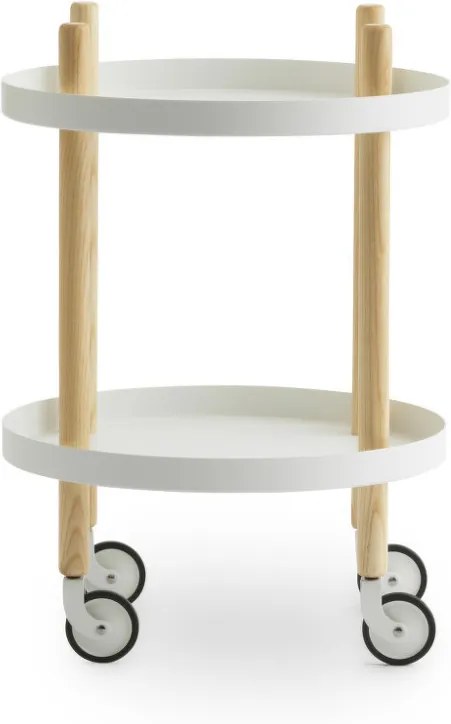 Normann Copenhagen Servírovací stolek Block Table Round, white