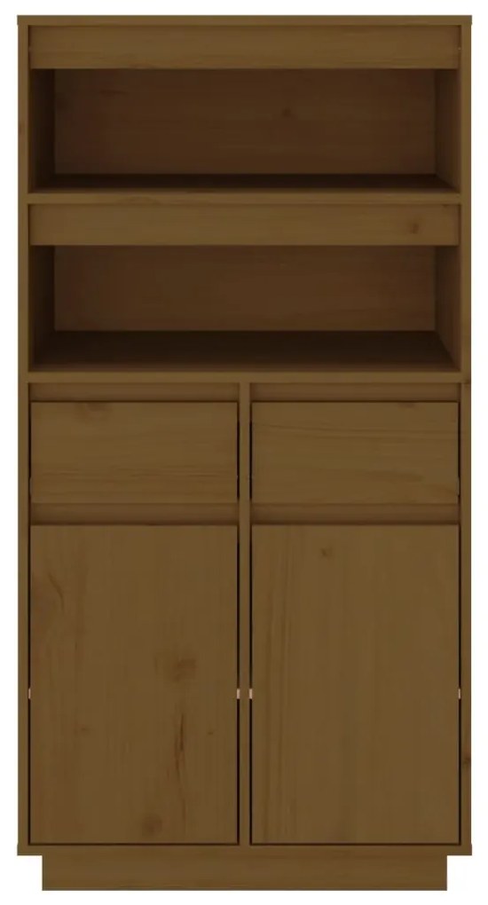 Skříň highboard medově hnědá 60x40x116,5 cm masivní borovice,  814537