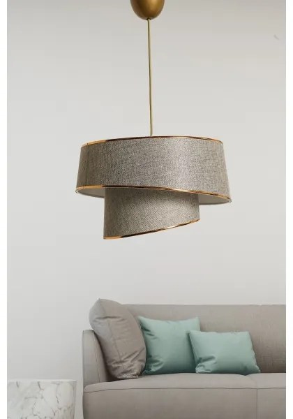 Lustr na lanku BARETTE 1xE27/60W/230V šedá