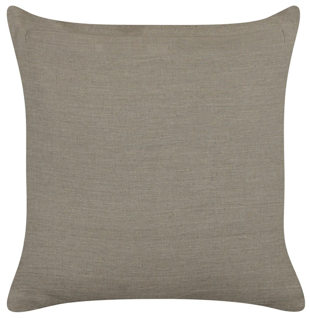 Sada 2 lanových polštářů 45 x 45 cm taupe SAGINA Beliani