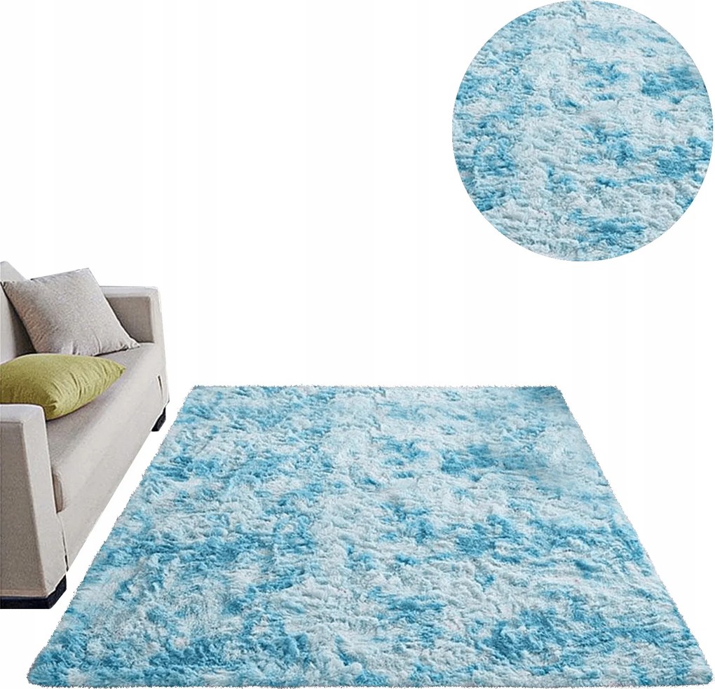 Strado Koberec Ombre Shaggy Strado 130x190 OmbreBlue (Světlá modrá barva)