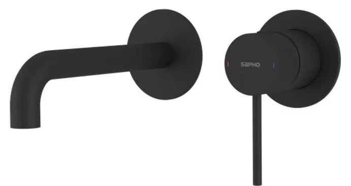 Sapho Ultrasan - Umyvadlová baterie pod omítku, 2-otvorová instalace, s tělesem, matná černá UT018VB