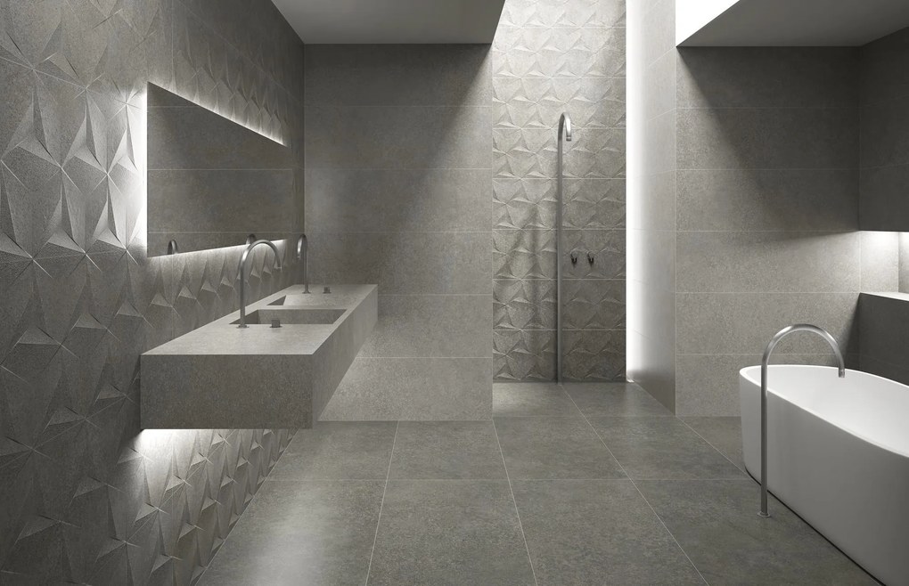 Dlažba Azuvi Code Code Dec Grey 40x120 Mat. Rett. (8435382130960)