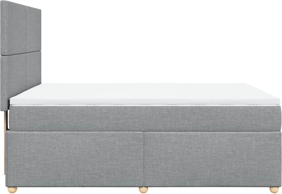 Box spring postel s matrací světle šedá 140 x 200 cm textil 3293596