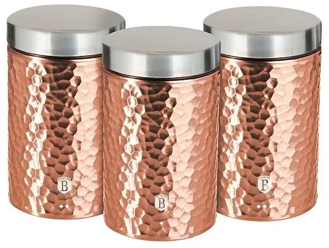 BERLINGERHAUS Dóza na potraviny sada 3 ks Primal Rosegold Metallic Line BH-6715