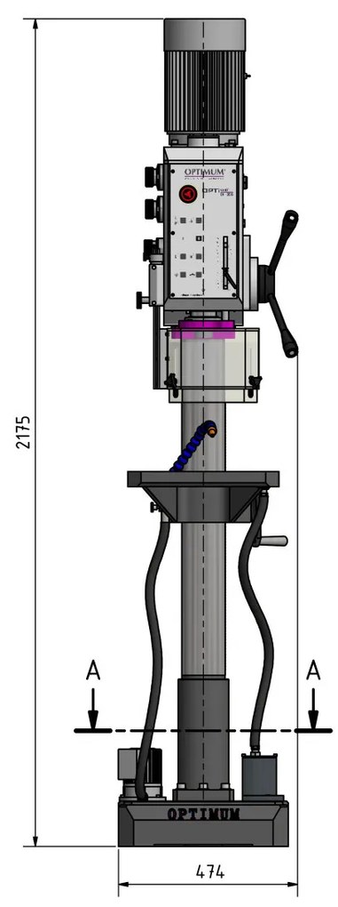 Sloupová převodová vrtačka OPTIdrill DH 35 V