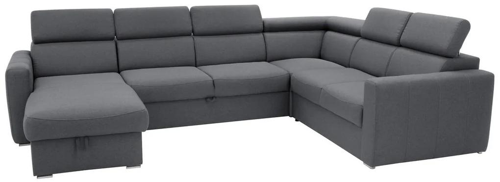 Casarredo - Komfort nábytek Rozkládací sedací souprava do U SELECT levá, látky A1 | barva: N9 wenge,potah: lena 87