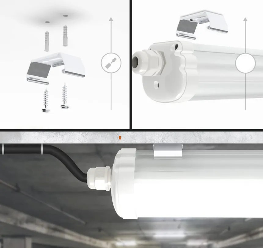 BERGE 2x LED stropní svítidlo 70W 150cm 7000lm 230v