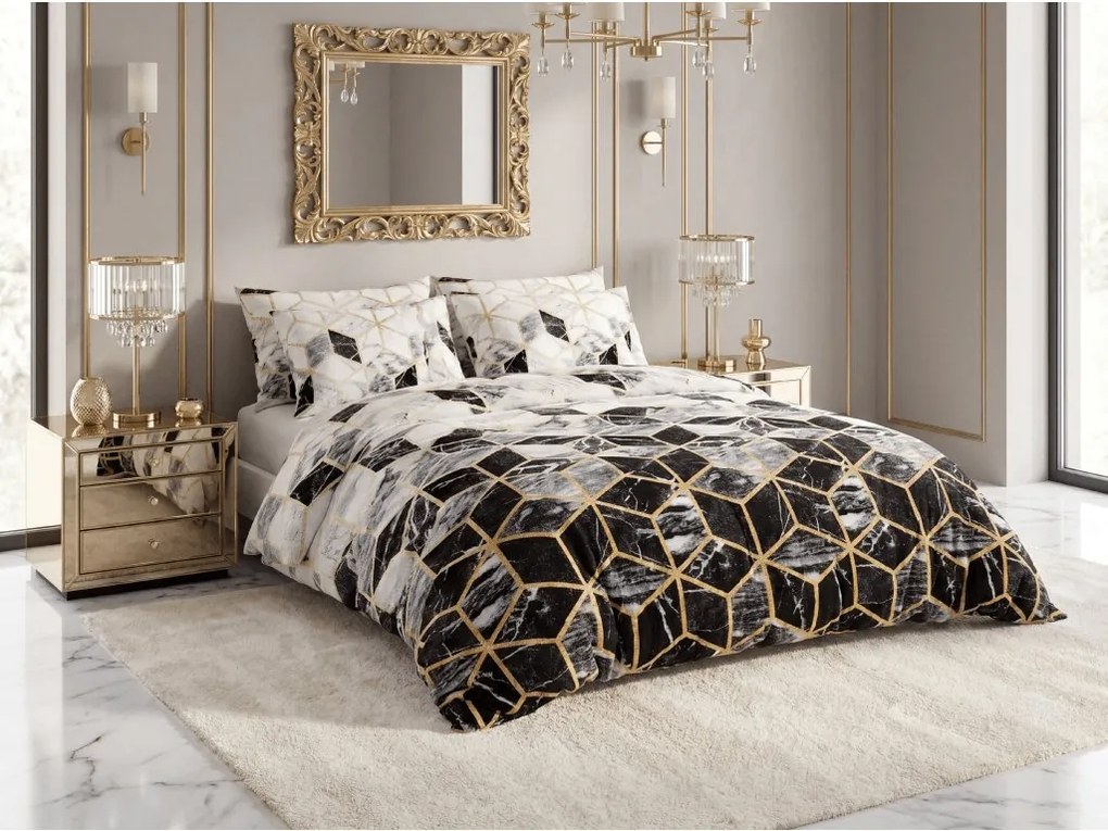 Polybavlněné povlečení ATHENA POLY černé Rozměr povlečení: 70 x 90 cm | 140 x 220 cm