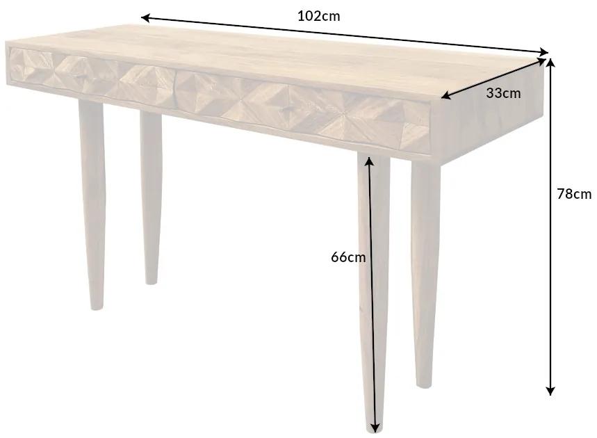 Designový psací stůl Halia Honey 102 cm akácie