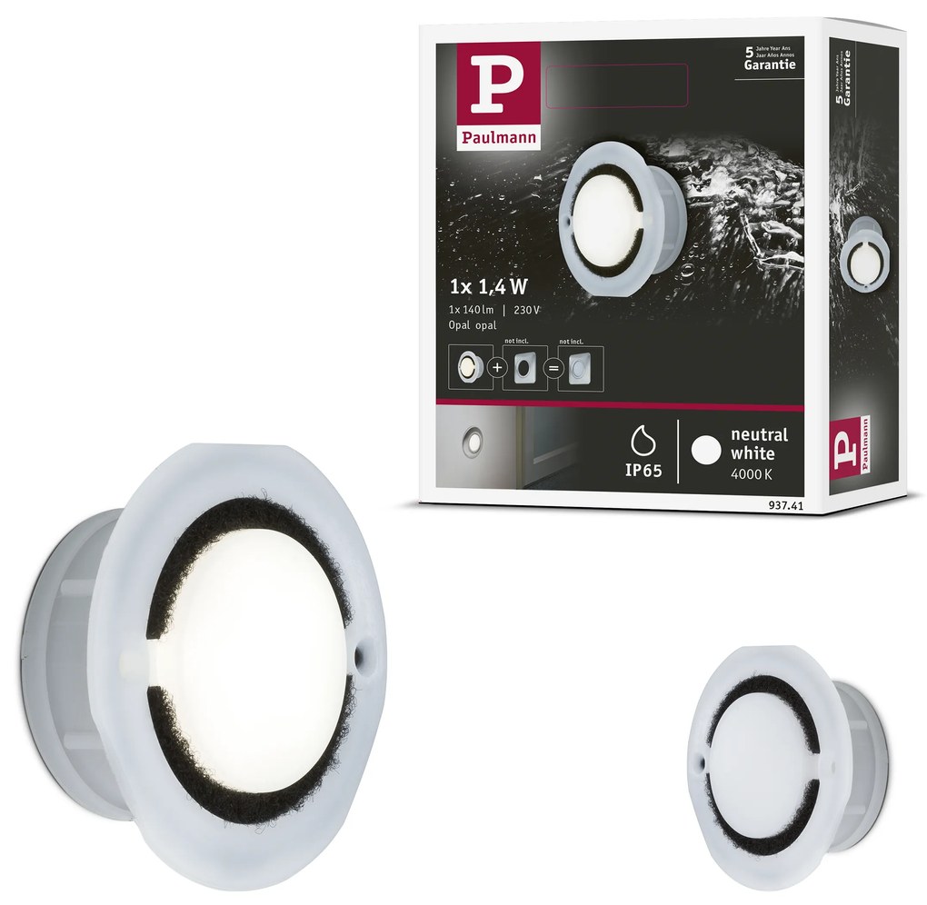 Paulmann 93741 Special Line IP65 Downlight Basic, zápustné svítidlo do krabice KU68, 1x1,4W LED, 4000K, prům. 7,6cm