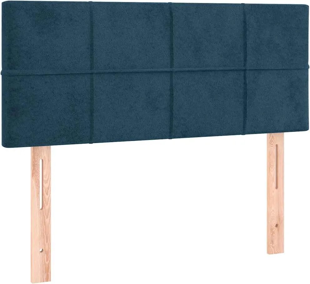 Box spring postel s matrací tmavě modrá 120x190 cm samet 3269841