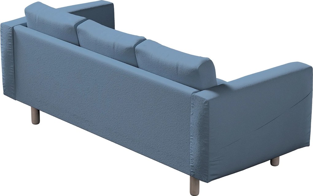 Potah na pohovku IKEA Norsborg 3-místná barva modrá látka pletený vzor