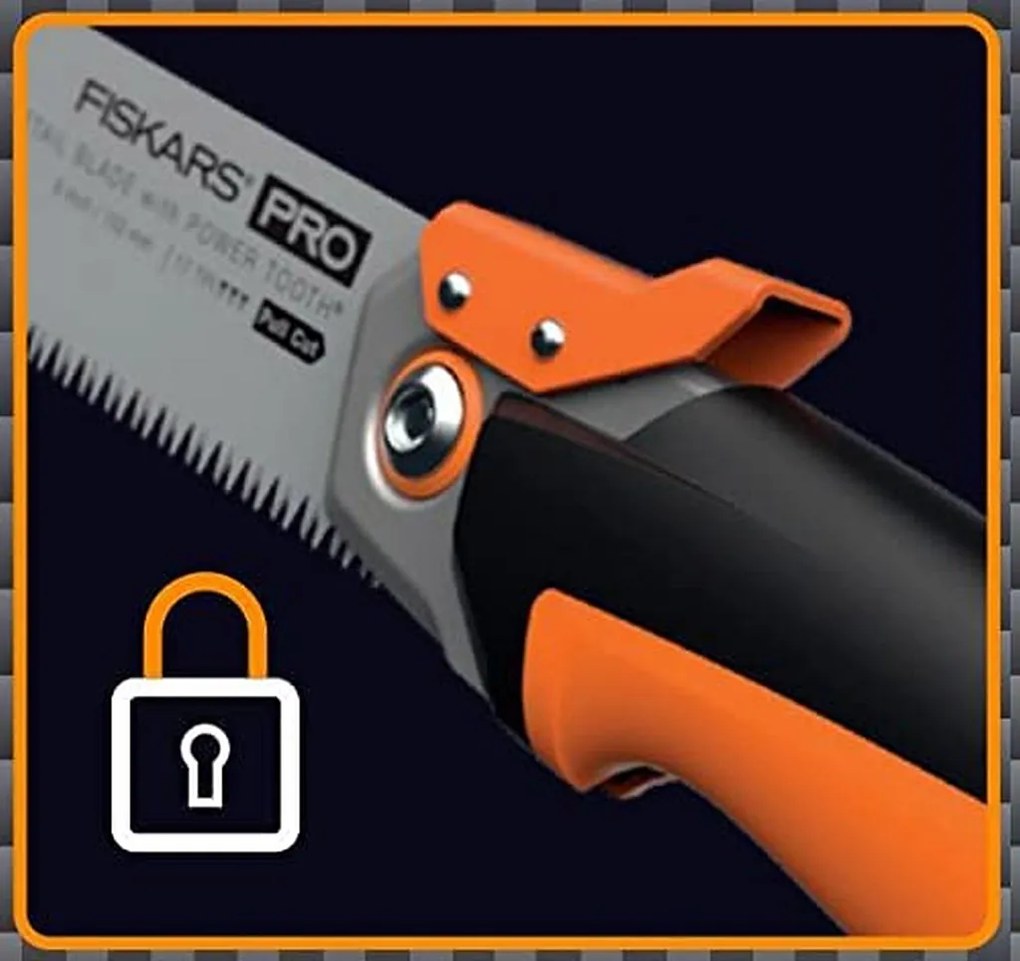 FISKARS PowerTooth™ Skládací vytahovací pila, 150 mm, 19 zubů / palec 1062932