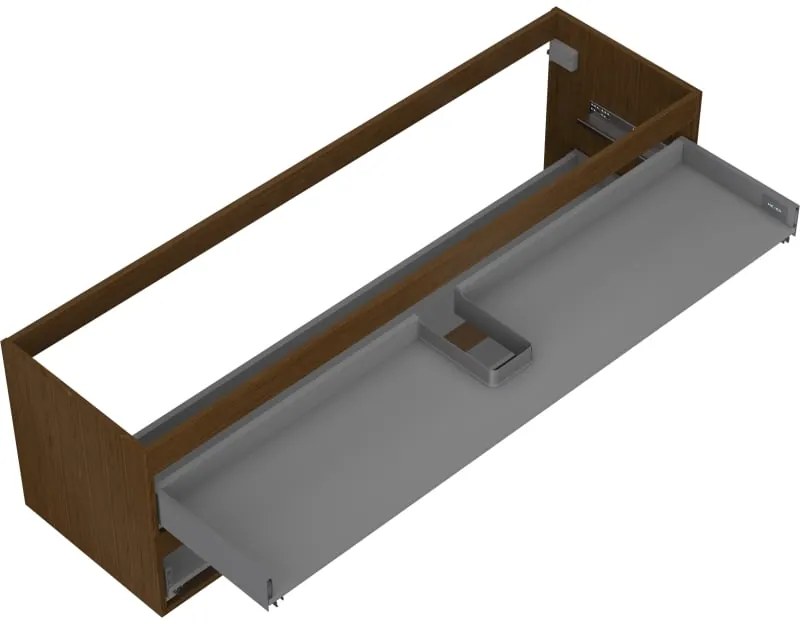 Mexen Box-A, závěsná skříňka 160 cm, 2 zásuvky, ořech, 91AX0-1600-470-2-86