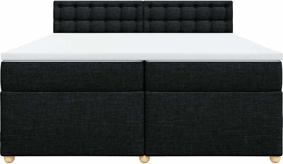 Box spring postel s matrací černá 200x200 cm textil 3289103