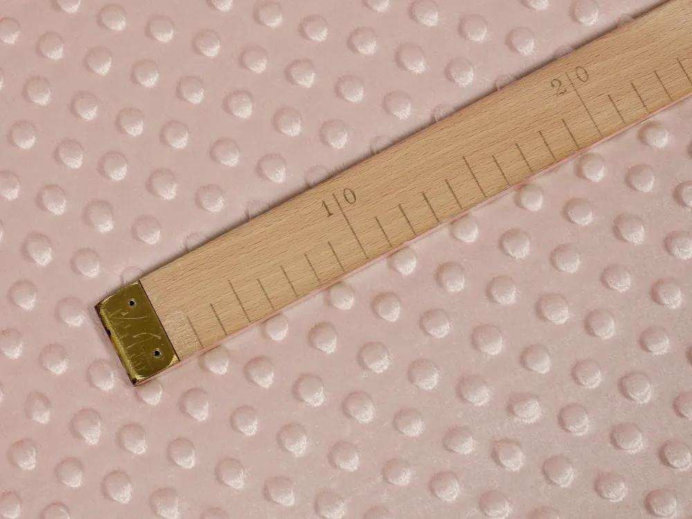 Biante Dětský povlak na polštář Minky 3D puntíky MKP-024 Tmavě béžový 40 x 40 cm