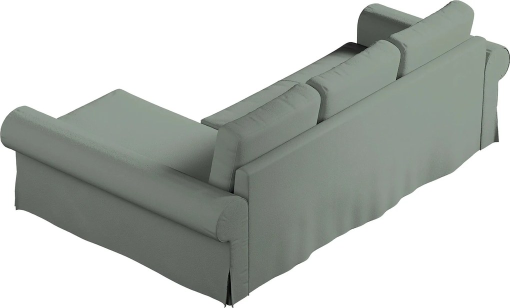 Potah na pohovku IKEA Backabro rozkládací se šezlongem barva zelená látka pletený vzor