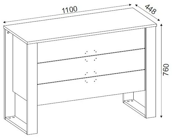 Komoda Bumerang 110 cm ořech/antracit