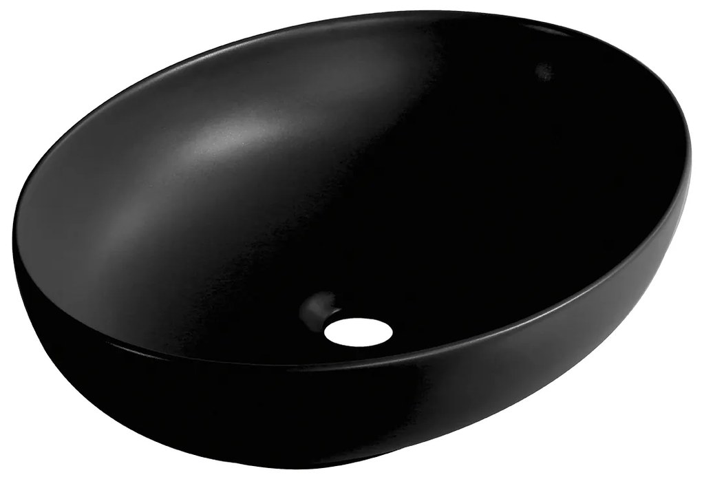 Laveo Desna, umyvadlo na desku 515x395x135 mm, černá matná, LAV-VUD_B251