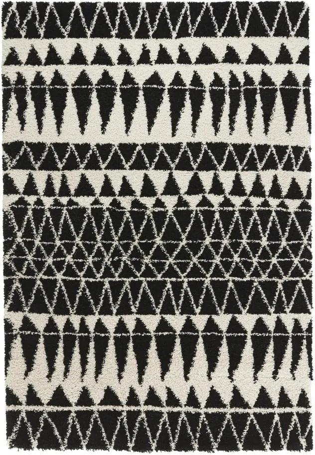 Černobílý koberec Mint Rugs Allure Black, 160 x 230 cm | BIANO