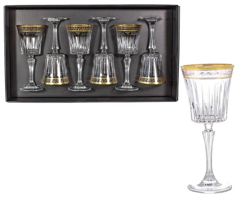 BOHEMIA PRESTIGE DORATO SKLENICE NA VÍNO 300ML SADA 6 KS