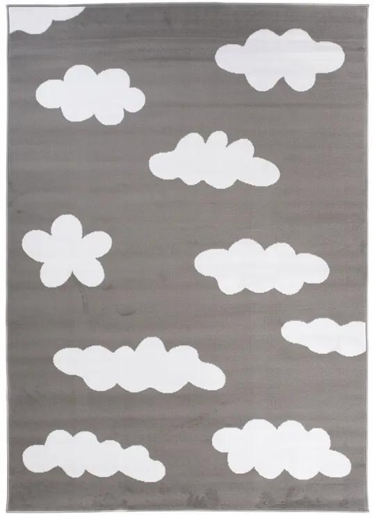 Chemex Dětský koberec Mráčky šedý různé velikosti Rozměr: 140x200cm