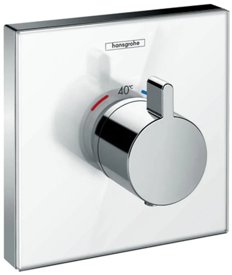 Hansgrohe ShowerSelect Glass, termostat HighFlow pod omítku, bílá/chromová, HAN-15734400