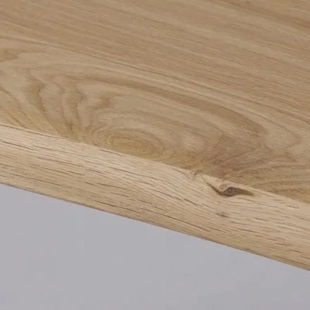 Autronic Dřevěný jídelní stůl Stůl jídelní, 180x90x75 cm,masiv dub, kovová noha ve tvaru písmene &amp;quotU&amp;quot, černý lak (DS-U180 DUB)