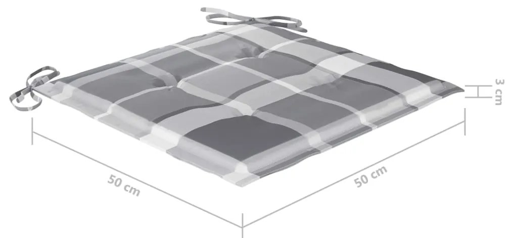 vidaXL Marketos Zahradní židle s čajovým stolkem a poduškami 2ks akáciové dřevo