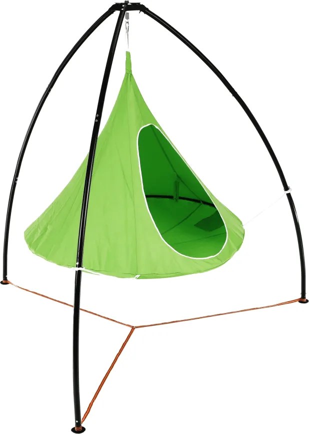 Závěsné houpací křeslo, zelená, KLORIN NEW BIG SIZE CACOON HAMMOCK