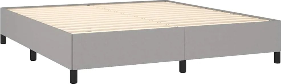 Box spring postel s matrací světle šedá 160 x 200 cm textil 3127813