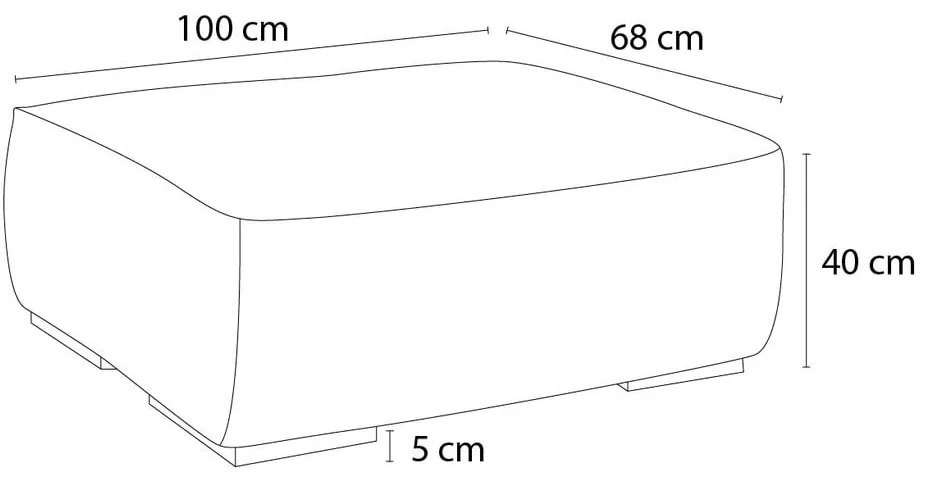 Béžová manšestrová podnožka Chelsea – Bobochic Paris