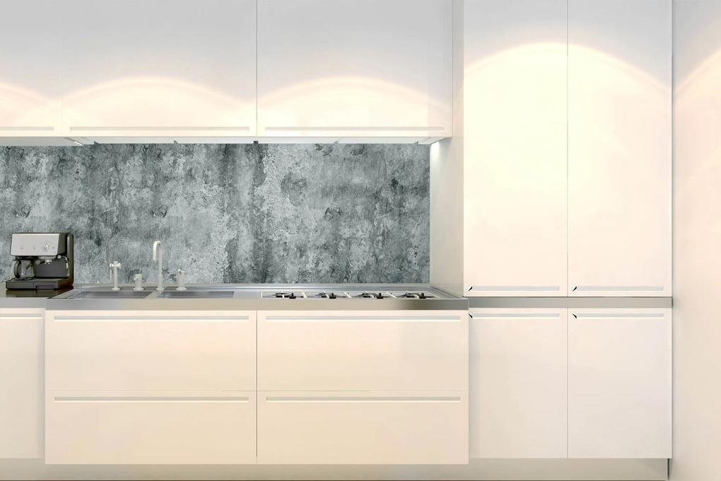 DIMEX | Fototapeta do kuchyně Šedá betonová zeď KI-180-298 | 180 x 60 cm | šedá