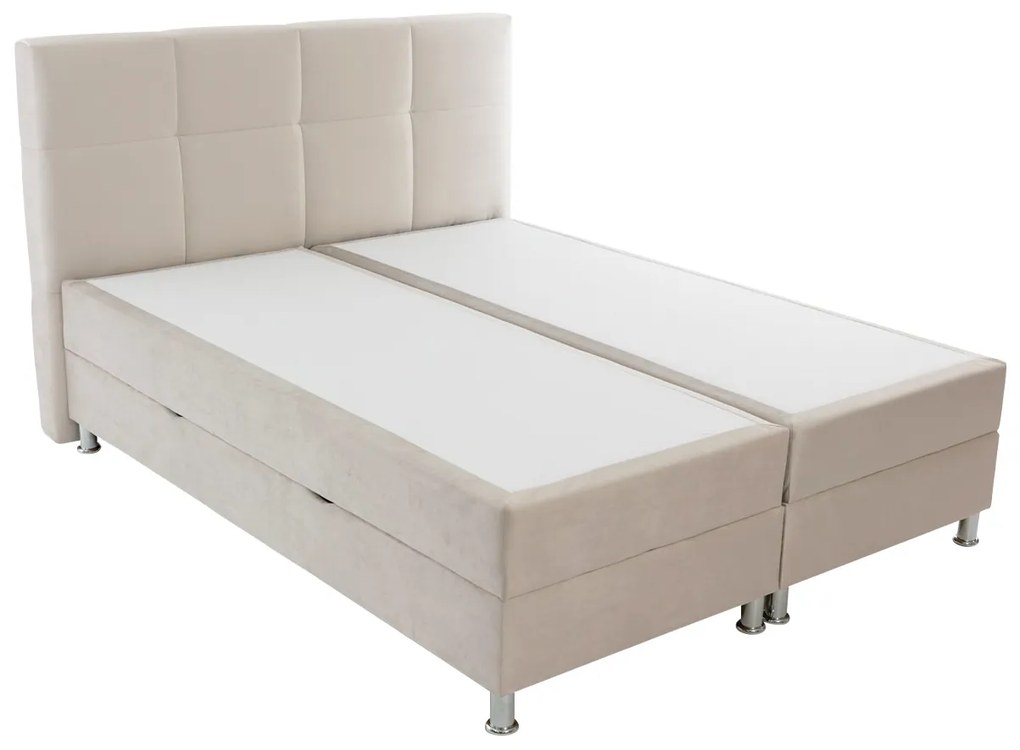 Moderní box spring postel Angela 180x200, béžová